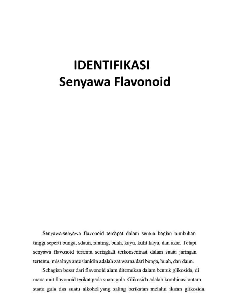 Identifikasi Senyawa FLAVONOID | PDF