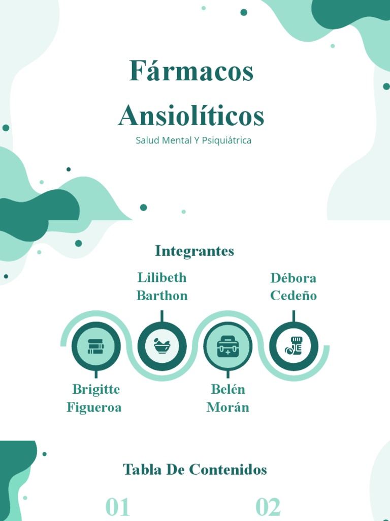 Fármacos Ansiolíticos GRUPO4 | PDF | Medicina CLINICA | Especialidades ...