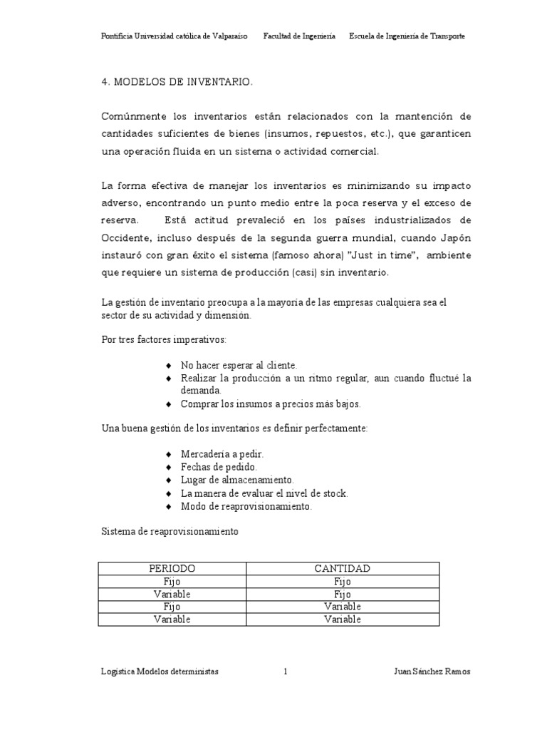 Introd - Modelos de Invent A Rio | PDF