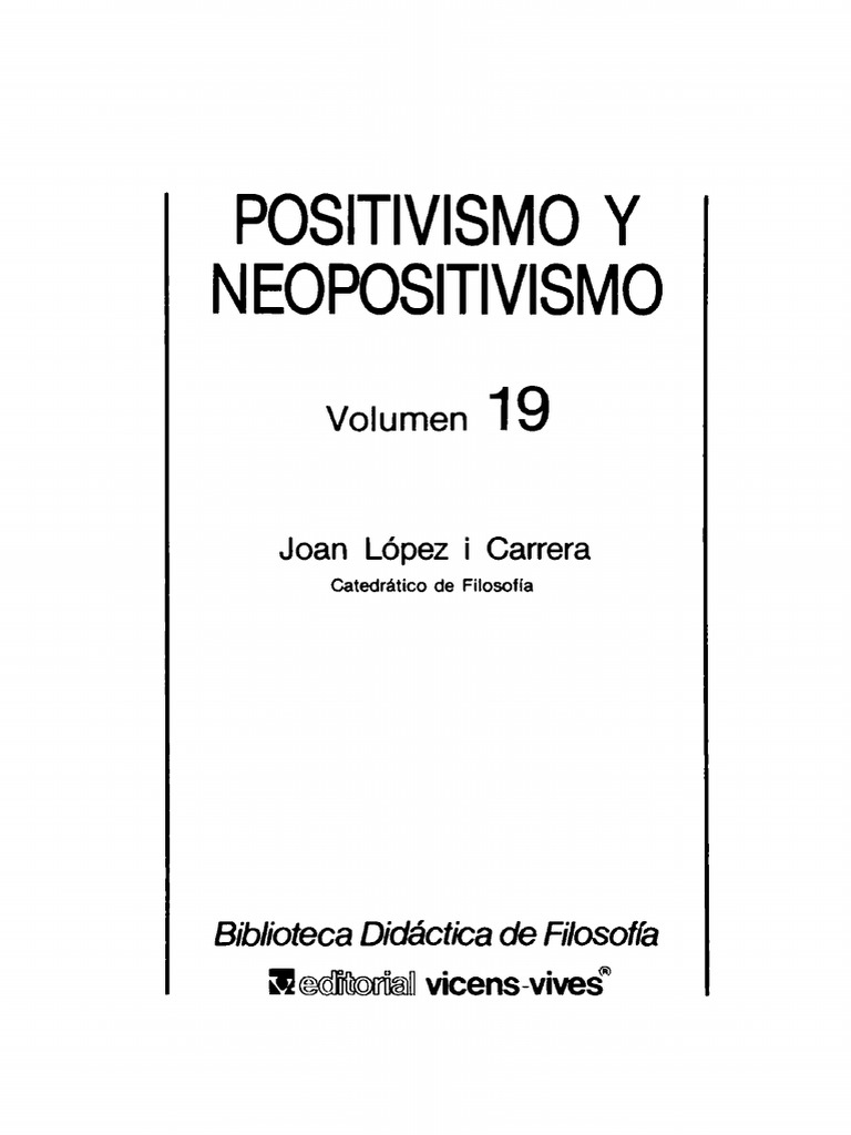 Positivismo y Neopositivismo | PDF