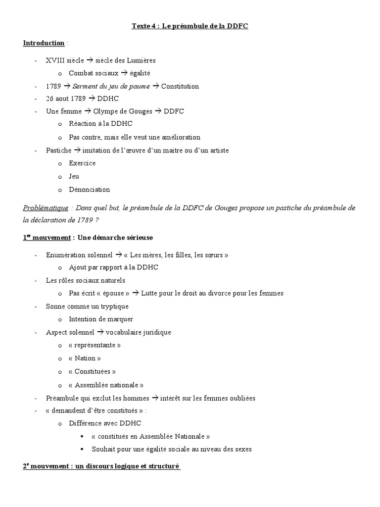 Texte 4 - Préambule DDFC | PDF | Histoire