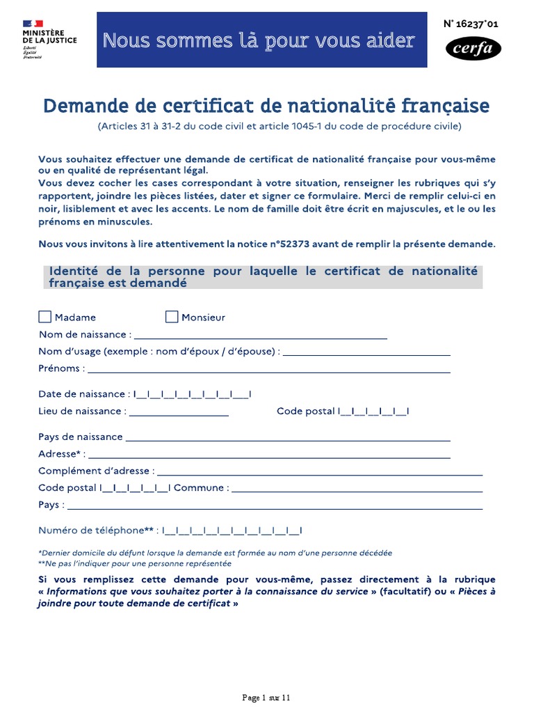 Cerfa 16237-01 | PDF | Finance et gestion monétaire | Droit