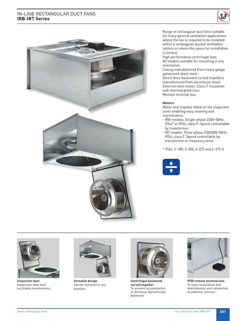En Irb-Irt | PDF | Duct (Flow) | Electric Motor