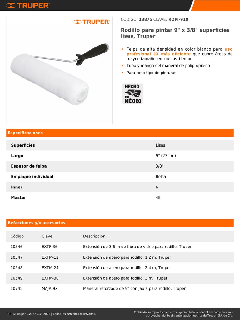 Ficha Técnica Rodillo. | Descargar gratis PDF | Ingeniería de ...