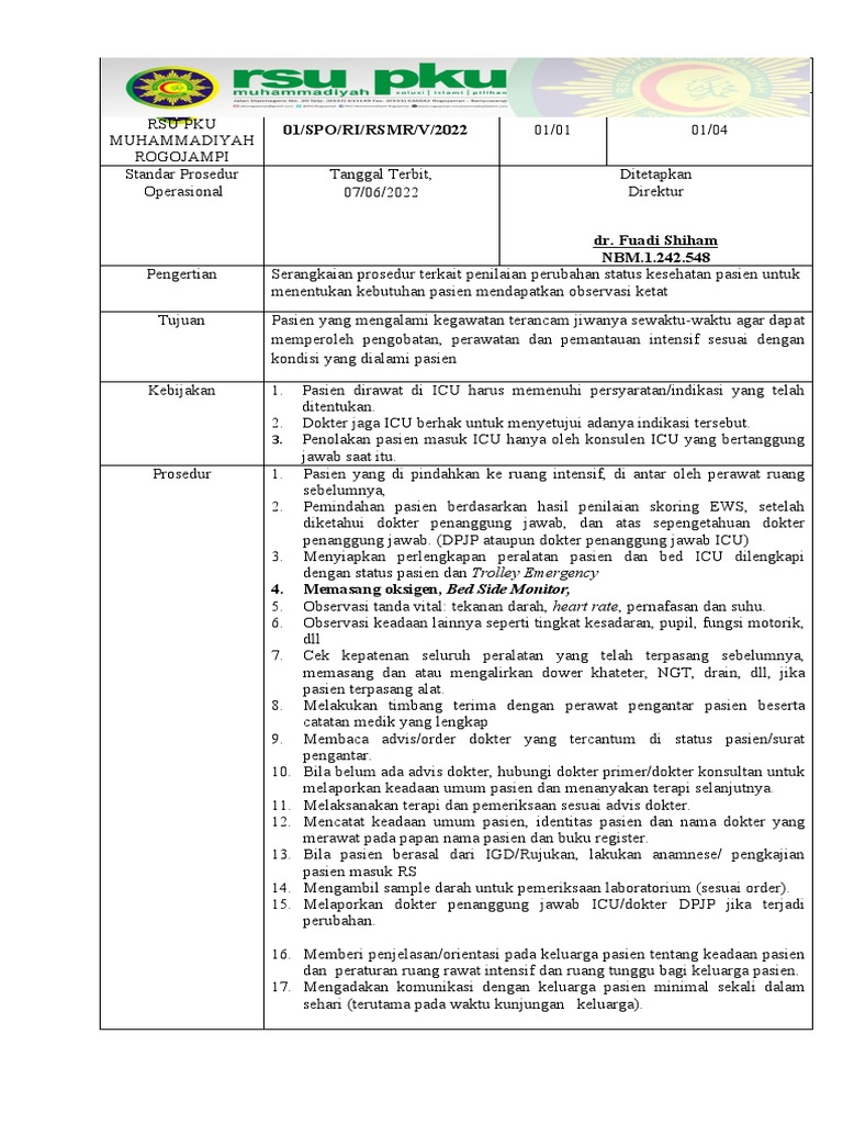 Early-Warning-Score RS PKU | PDF