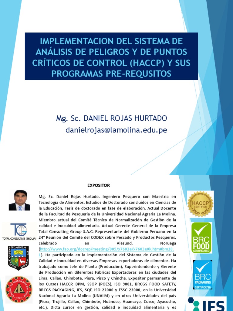 Implementación del Sistema HACCP | PDF | Análisis de Riesgo y Puntos Críticos de Control