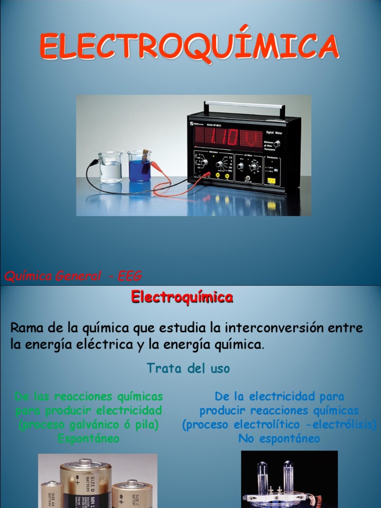 Electroquímica | PDF | Electrodo | Redox