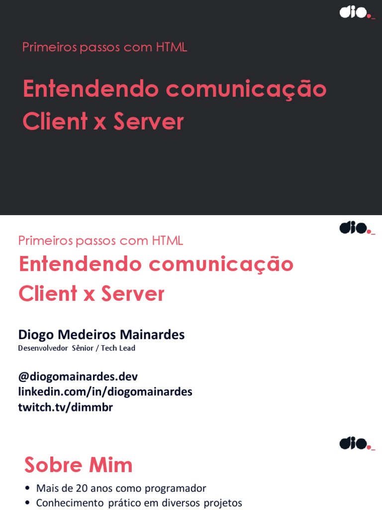 (Dio) Entendendo Comunicação Client X Server | PDF | Rede mundial de ...