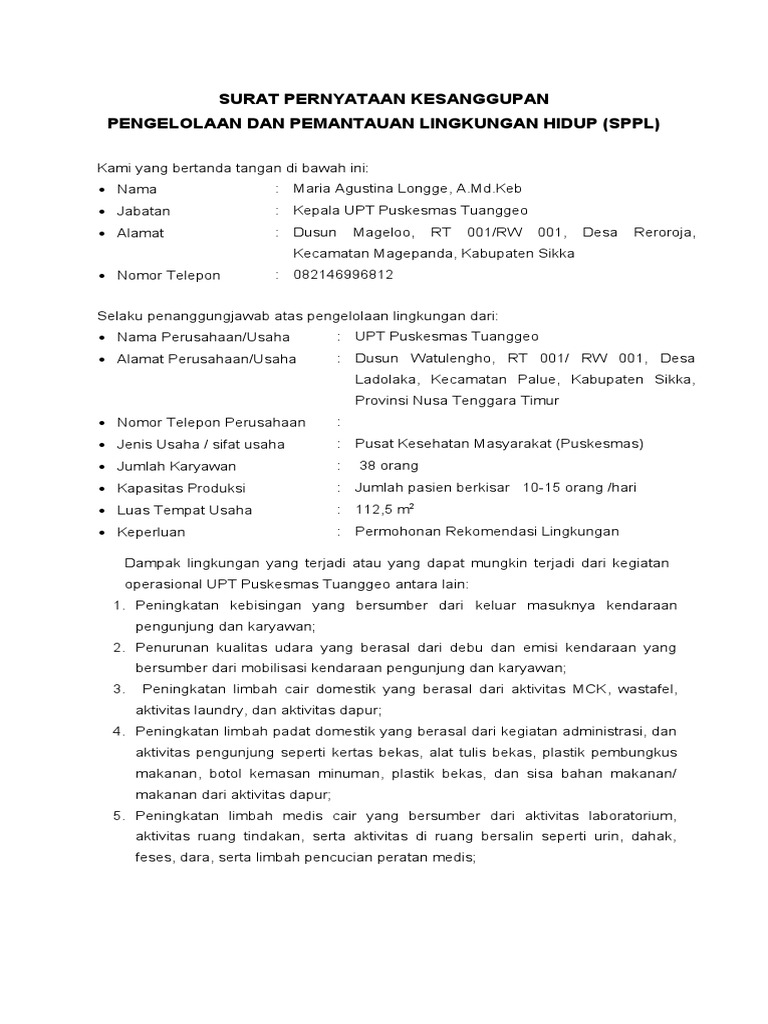 SPPL | PDF | Kesehatan Holistik