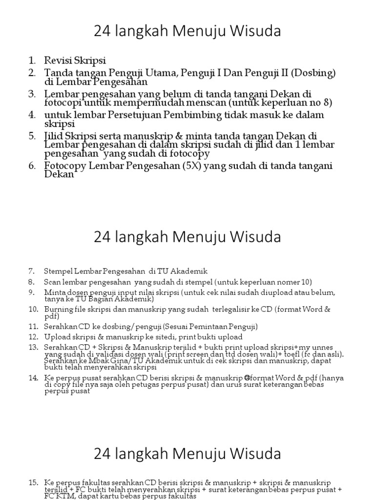 24 Langkah Menuju Wisuda | PDF