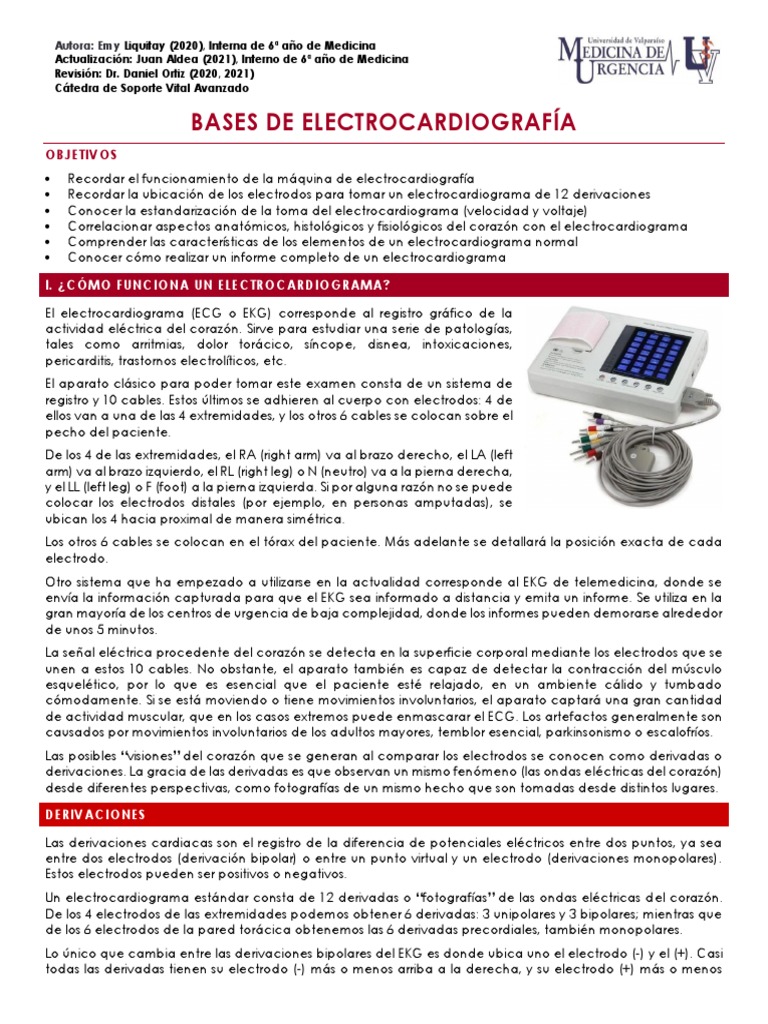 Bases de EKG 2021 | PDF | Electrocardiografia | Sistema circulatorio