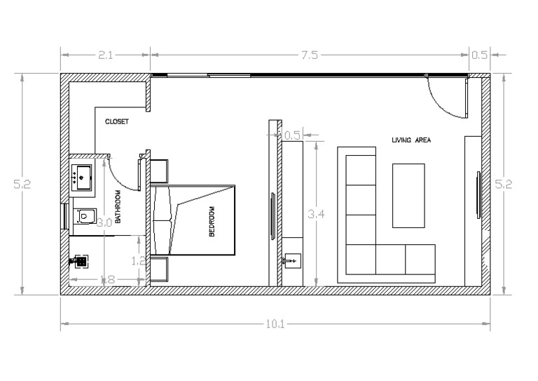 Guest Room Dimension Plan 24092022-Model | PDF