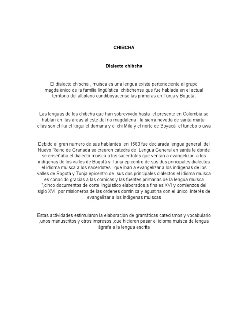 CHIBCHA | PDF | History
