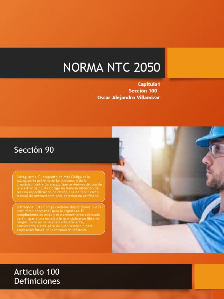 Introducción a la Norma NTC 2050 | PDF | Ingenieria Eléctrica | Electricidad