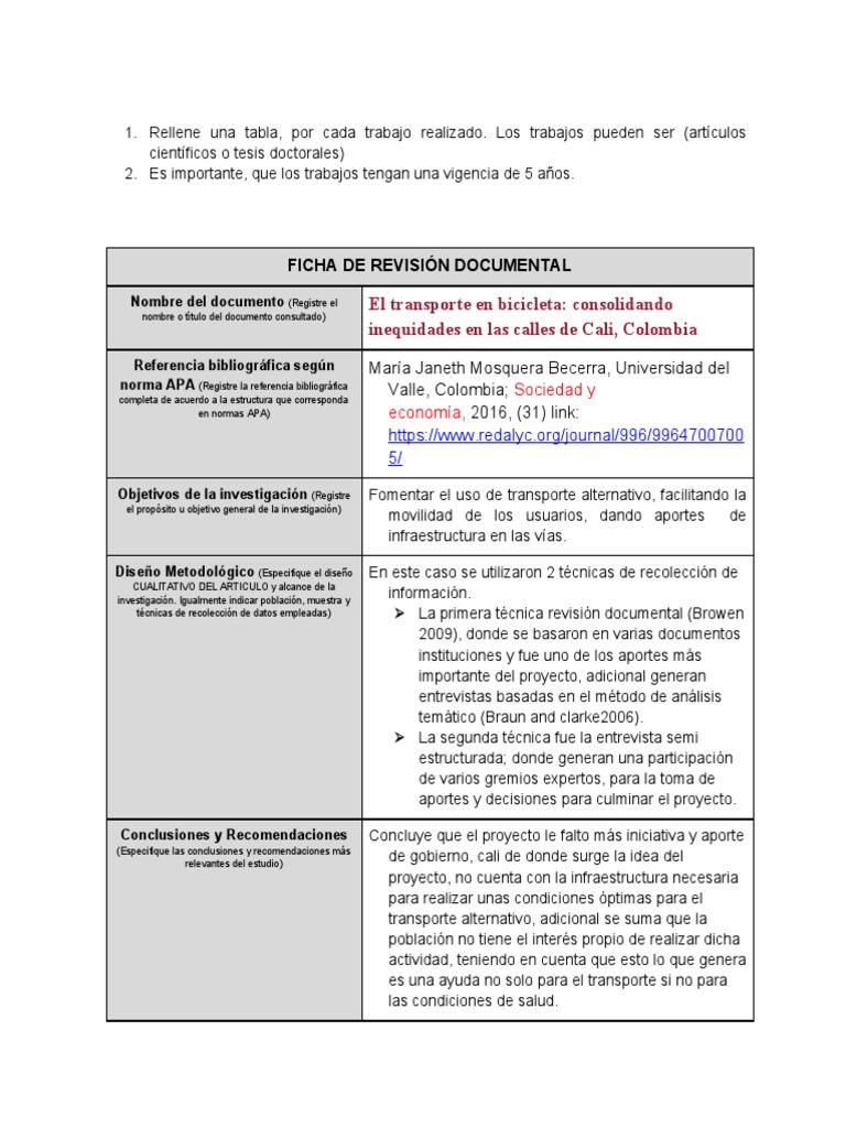 FICHA DE REVISIÓN DOCUMENTAL-1 | PDF | Transporte