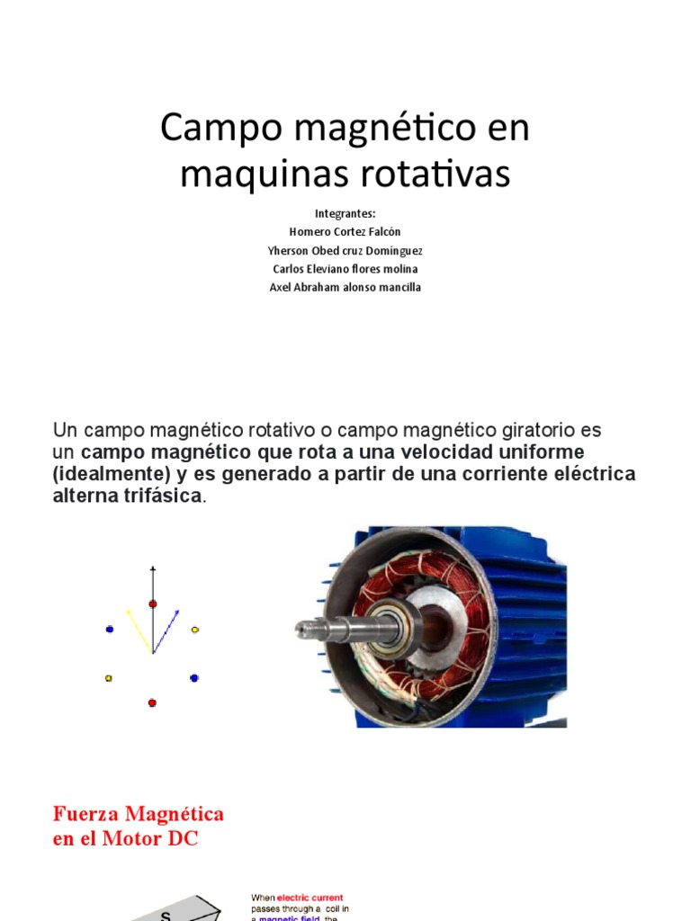 Campo Magnético en Maquinas Rotativas | PDF | Campo magnético | Corriente eléctrica