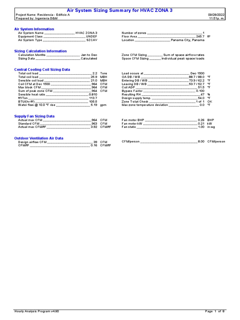 Hvac Zona 3 - Edif A | Download Free PDF | Duct (Flow) | Ventilation ...