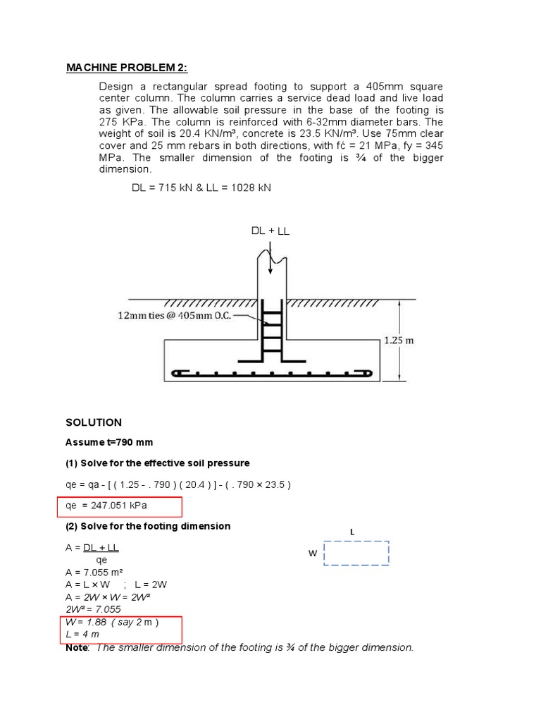 Rectangular Footing Design Guide | PDF | Structural Engineering ...