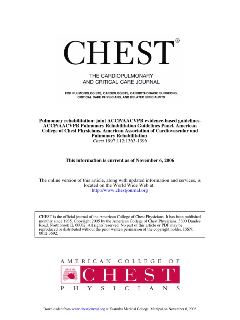 Aacvpr Guidelines | PDF | Chronic Obstructive Pulmonary Disease ...
