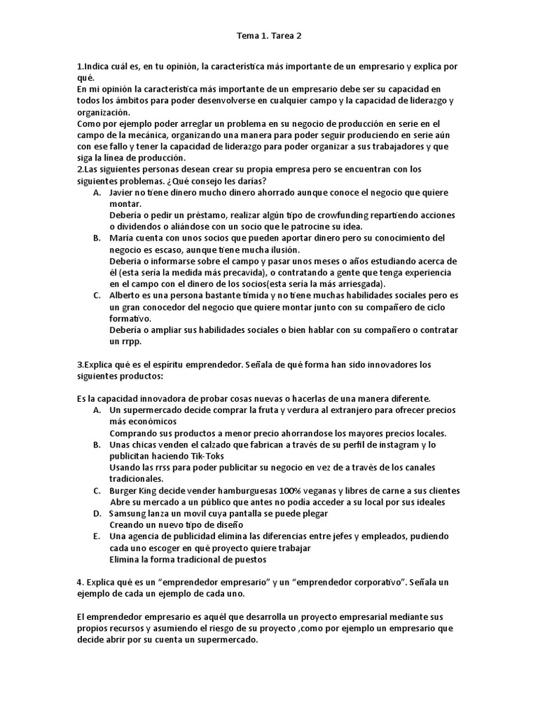 EIE Tema 1. Tarea 2 | PDF