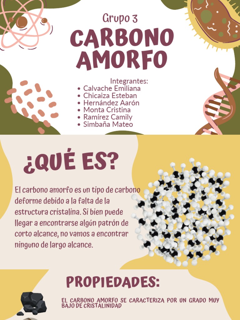 Características y Usos del Carbono Amorfo | PDF | Cocina, comidas y ...