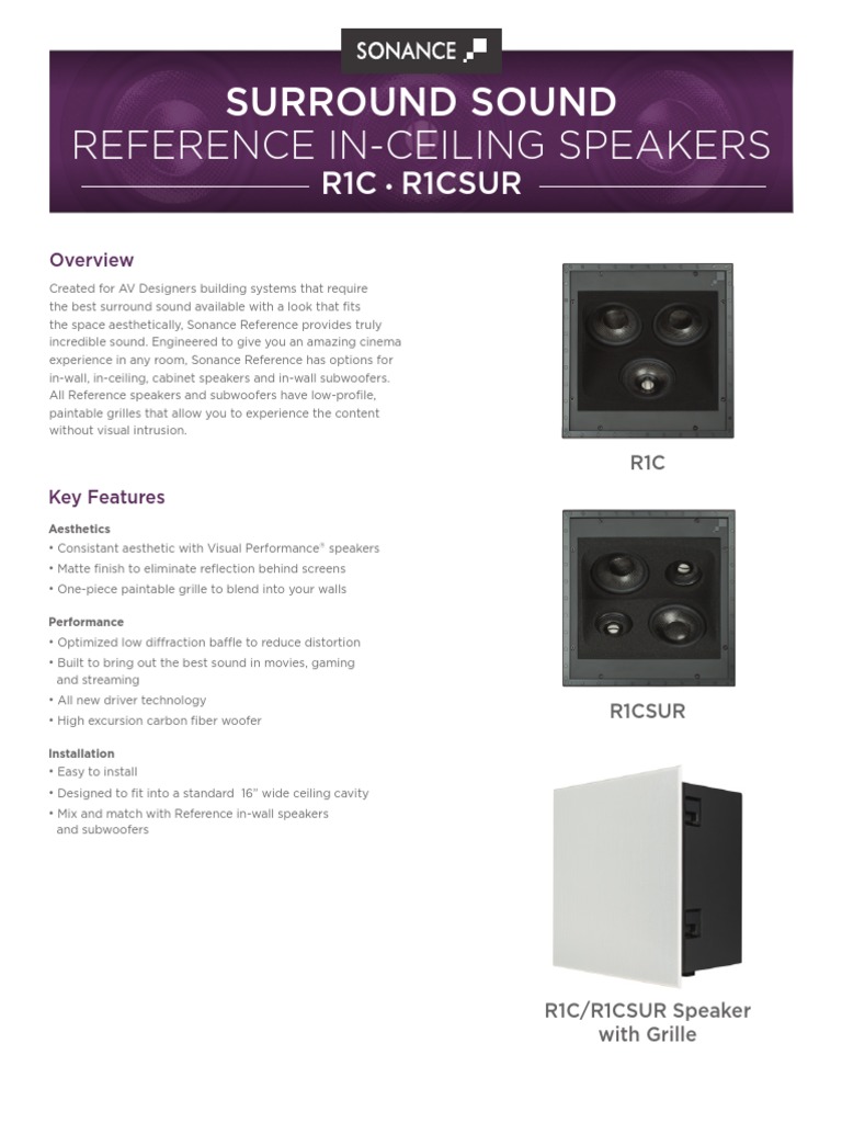 Inceiling Data Sheet 121139 | PDF | Loudspeaker | Sound