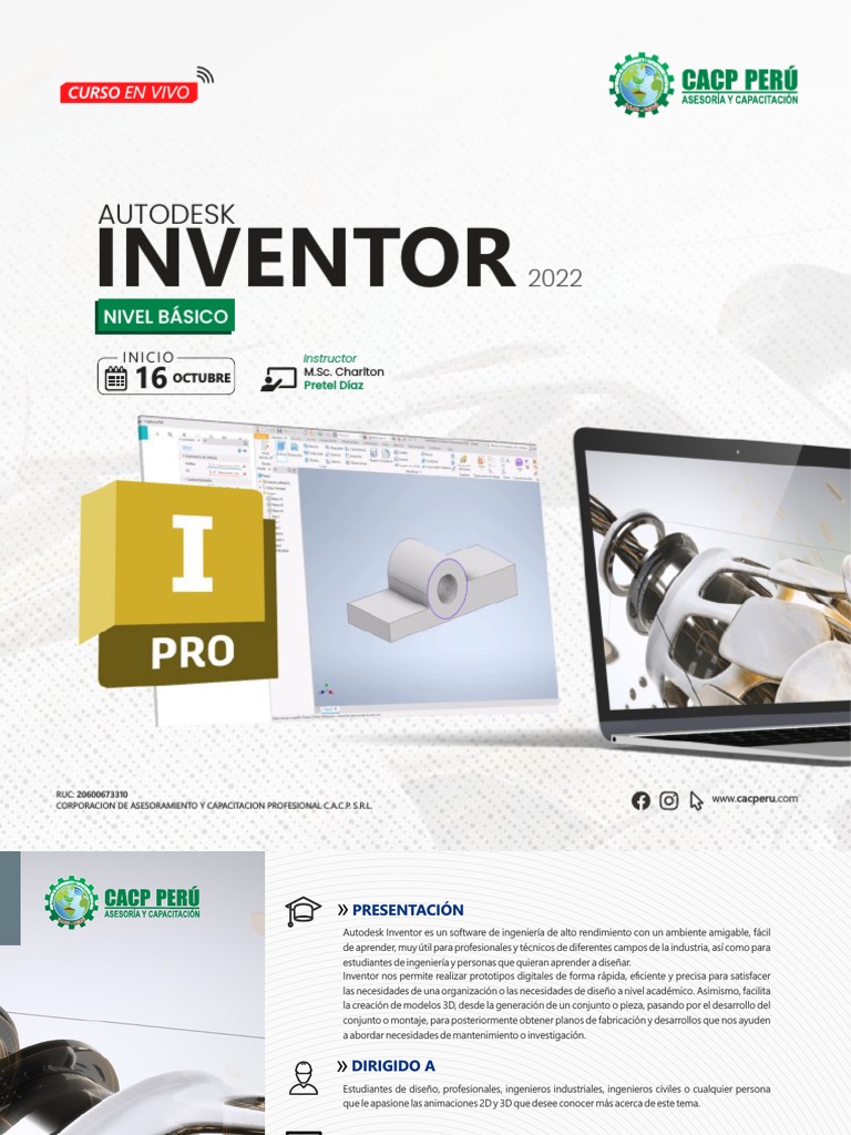 Autodesk Inventor-Nivel Básico | PDF | Ingeniería
