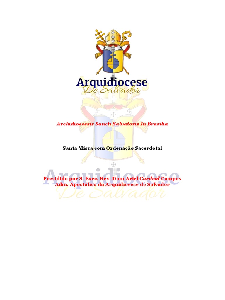 Santa Missa Com Ordenação Sacerdotal | PDF | Eucaristia | Oração