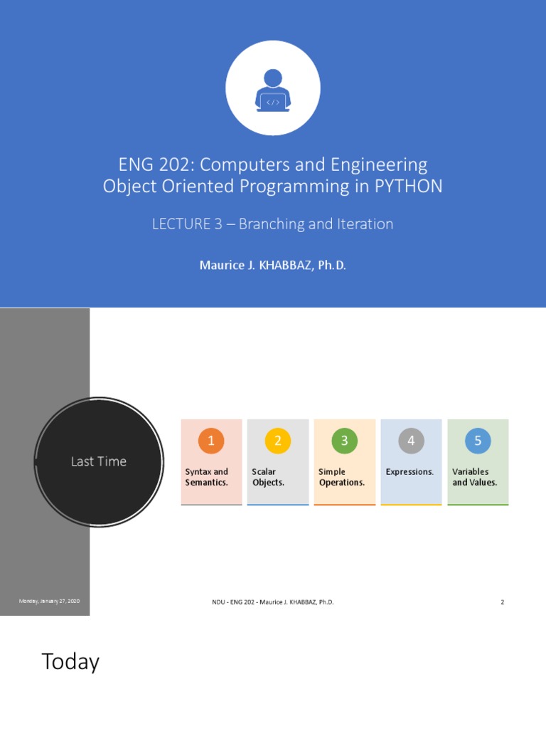 Lecture 3 - Branching and Iteration | PDF | Control Flow | Boolean Data Type