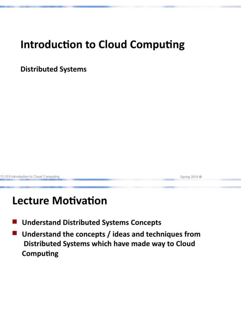10 Distributed Systems Pdf Distributed Computing Parallel Computing