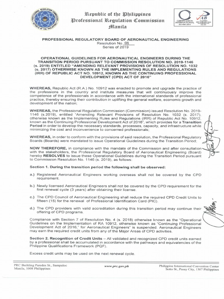 Operational Guidelines Aeronautical Engg Transition Period | PDF ... Operational Guidelines Aeronautical Engg Transition Period | PDF ...