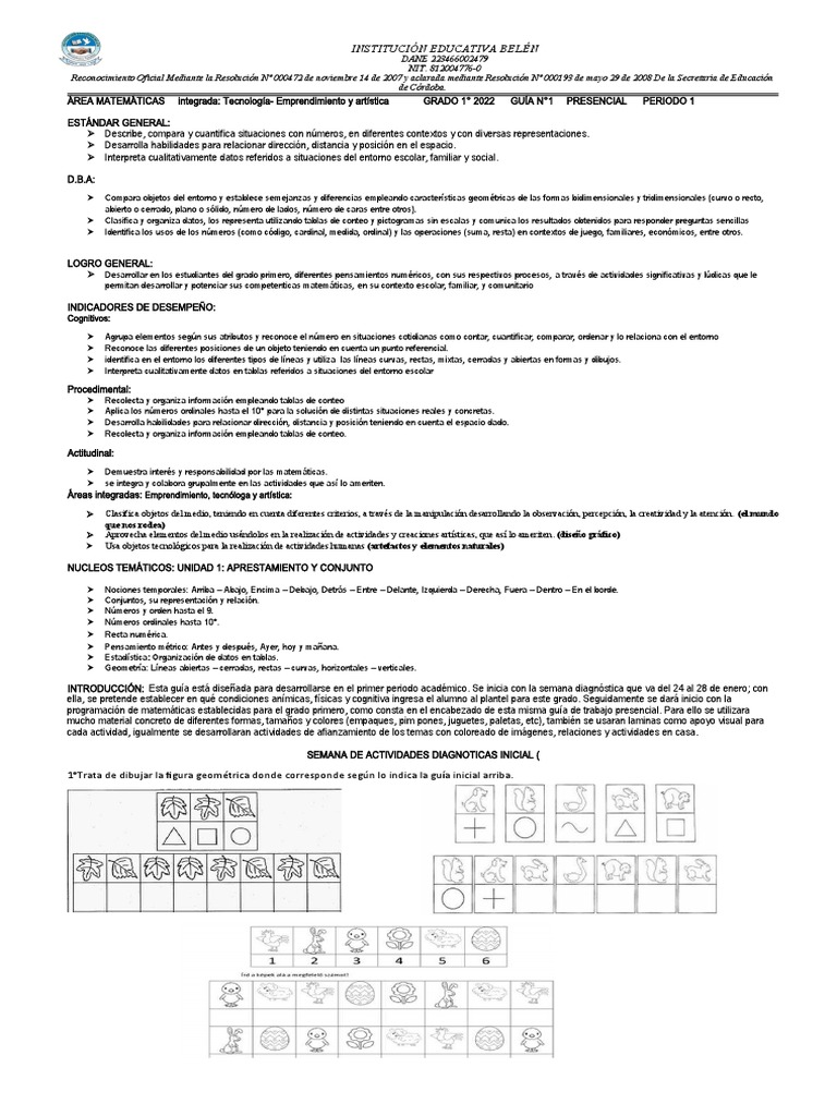 Guia 1 Matemáticas 1 2022 Pdf Geometría