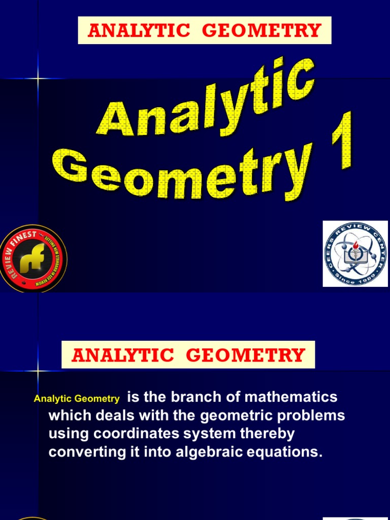 Notes 4 Pdf Analytic Geometry Cartesian Coordinate System