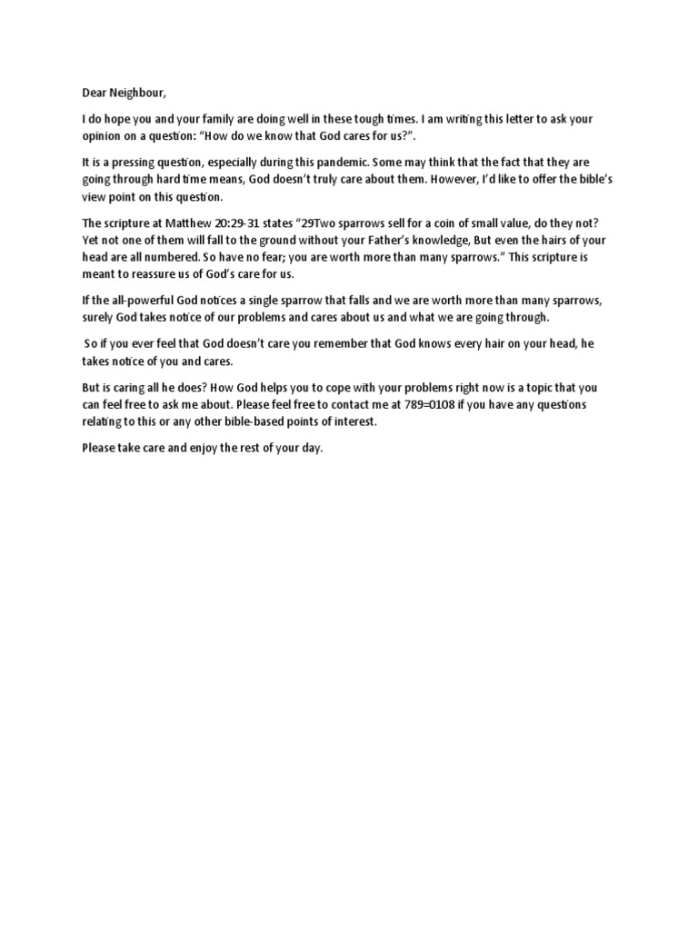 Dear Neighbour | PDF