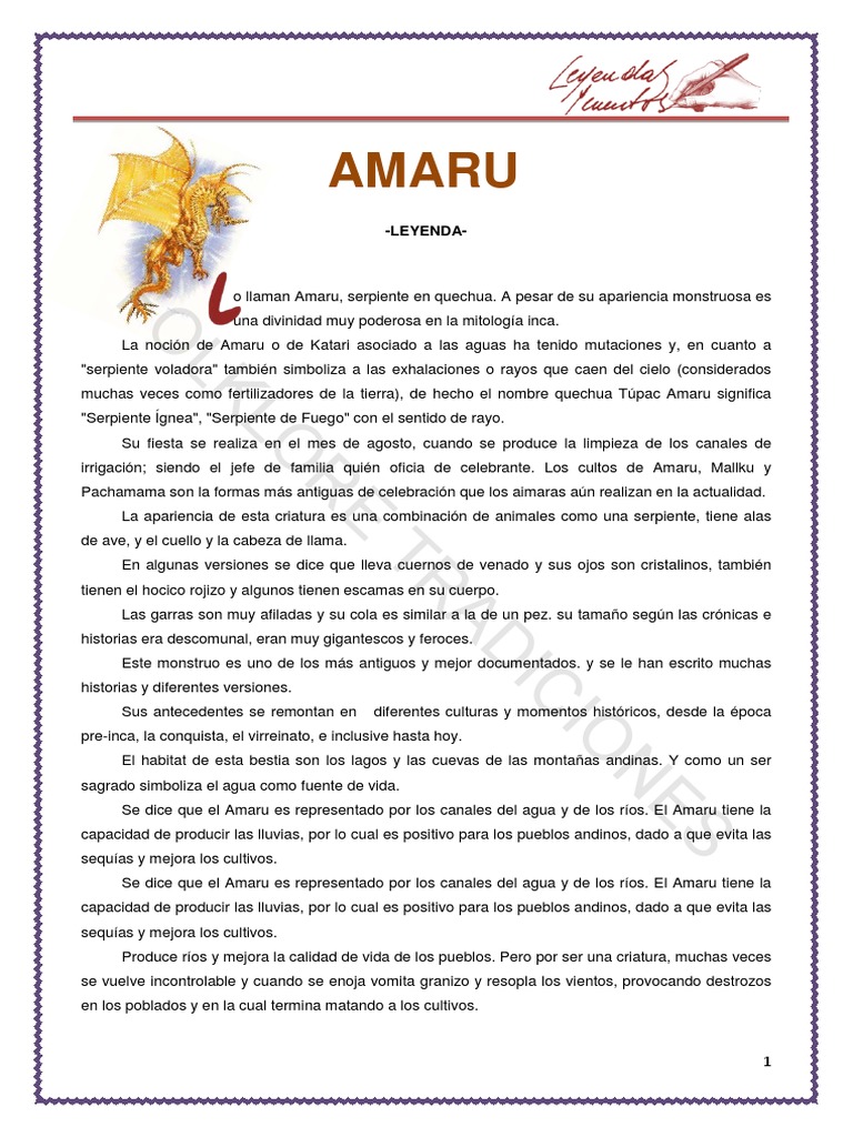 AMARU | PDF | Andes | Imperio Inca