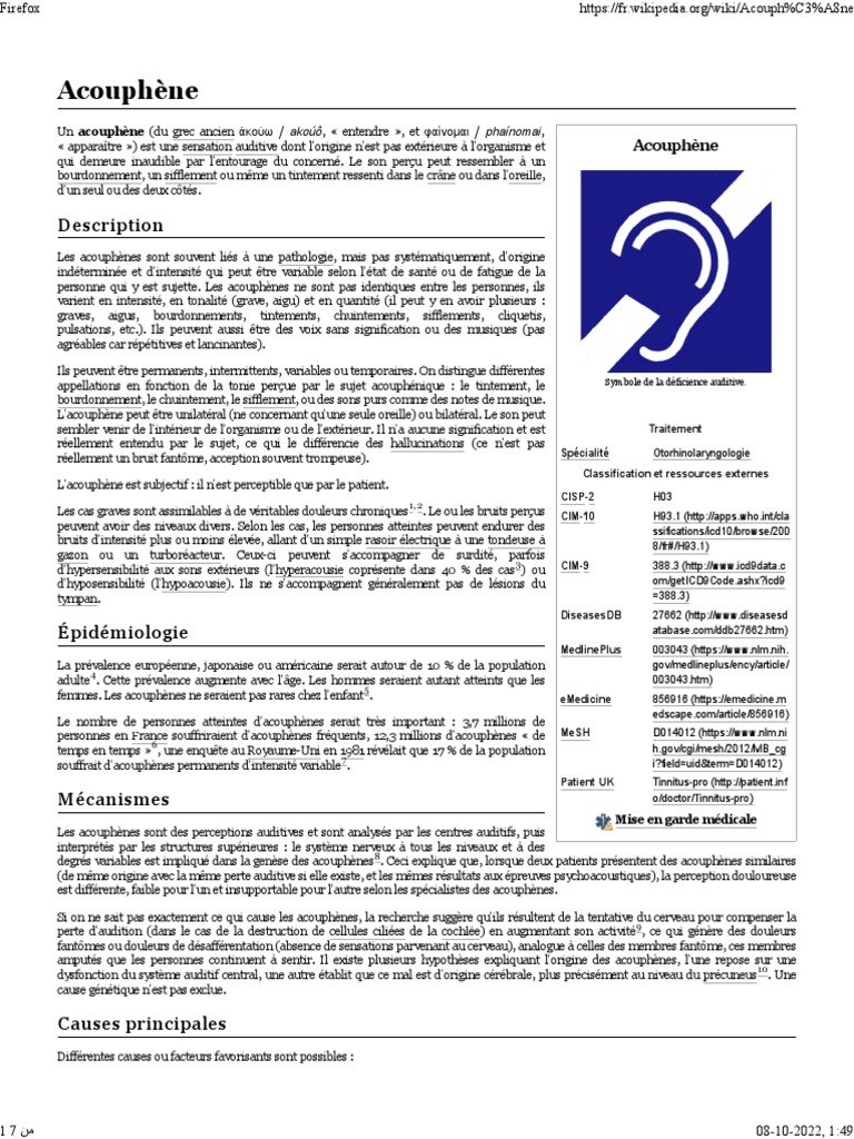 Acouphène | PDF
