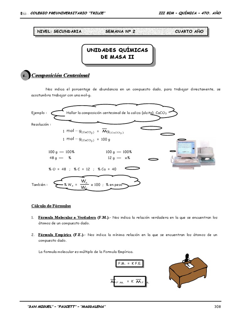 Composición Centesimal y Fórmulas Químicas | PDF | Benceno | Química