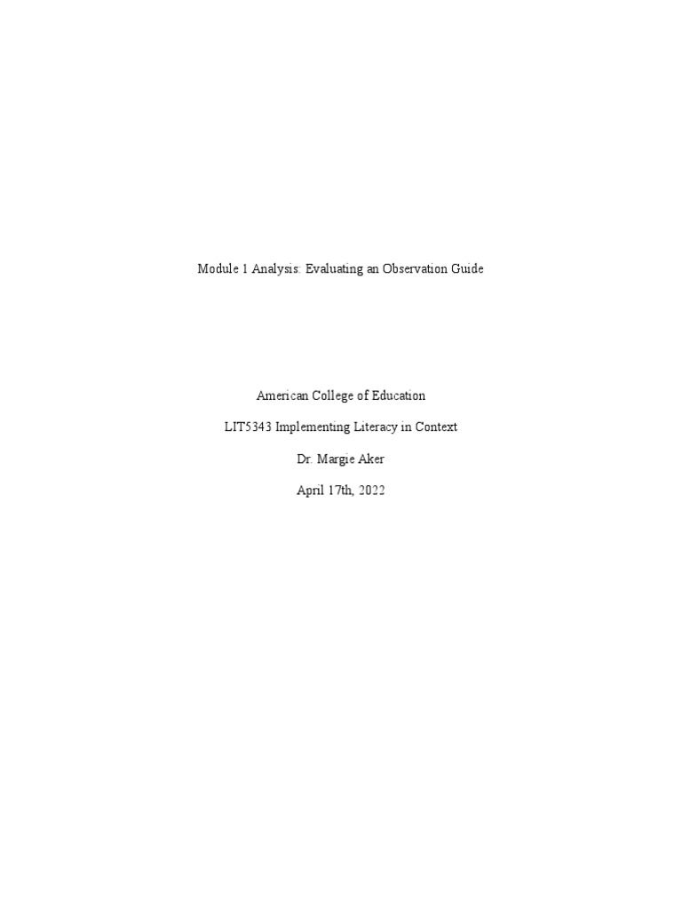 LIT5343 Module 1 Analysis | PDF | Reading Comprehension | Neuroscience