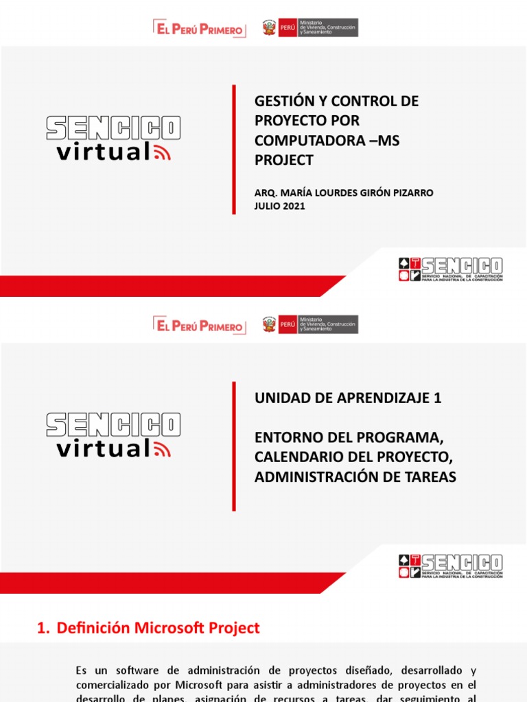 Curso Project Sencico | PDF | Gestión de proyectos | Presupuesto