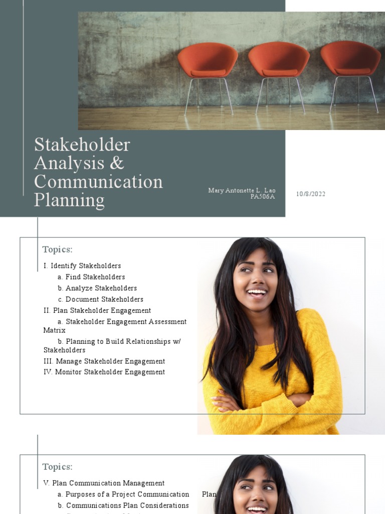 Stakeholder Analysis Communication Planning Pdf Communication