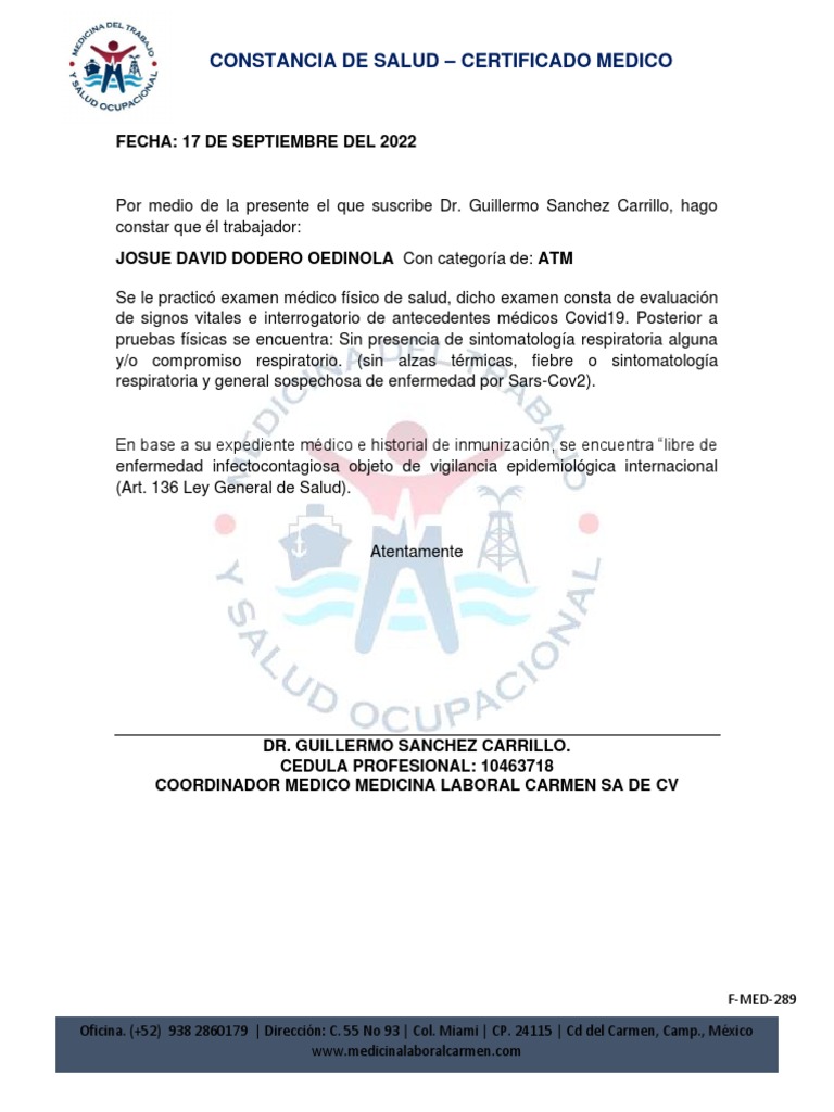 Certificado Josue | PDF