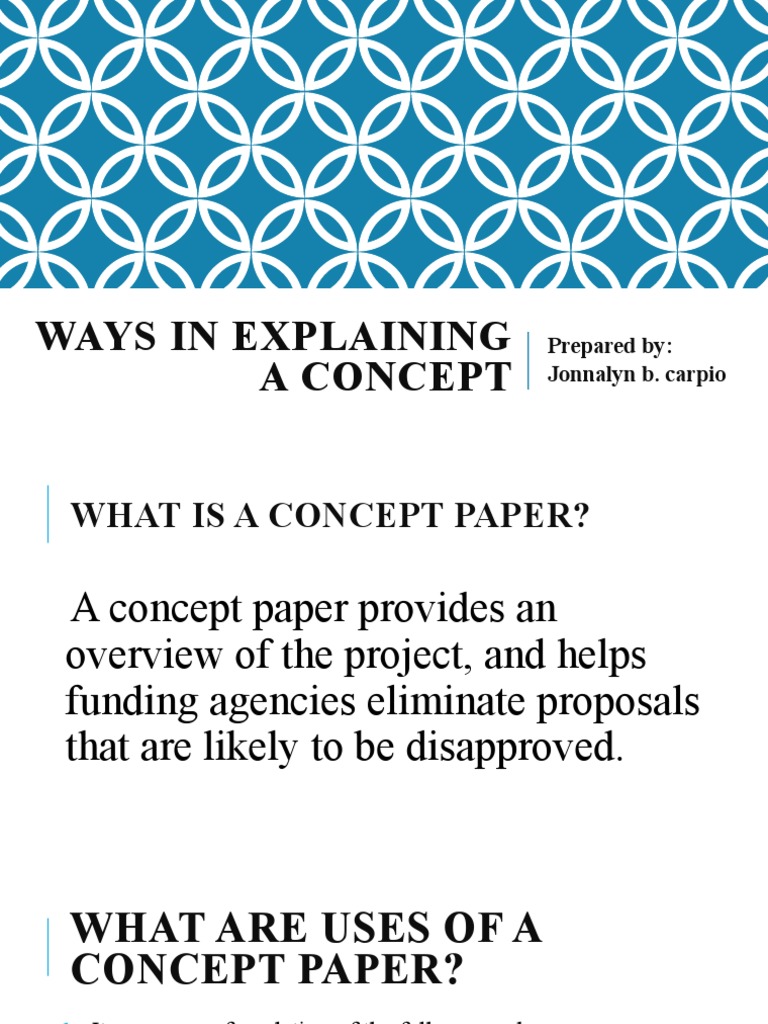 Ways in Explaining A Concept | PDF | Definition | Concept