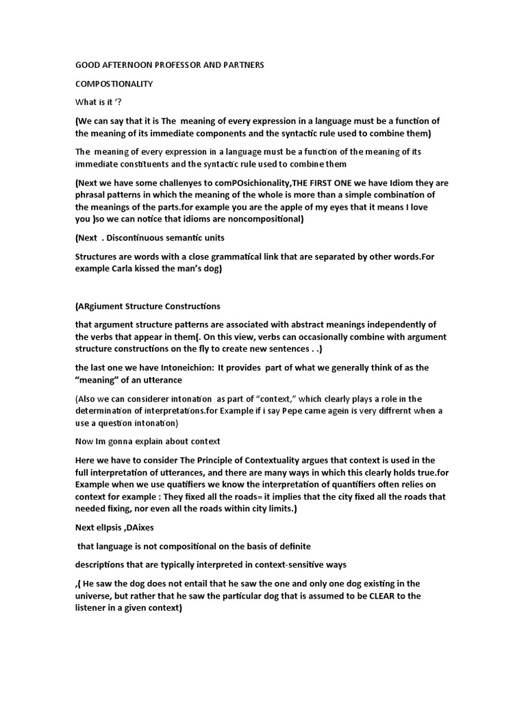 Good Afternoon Professor and Partners | PDF