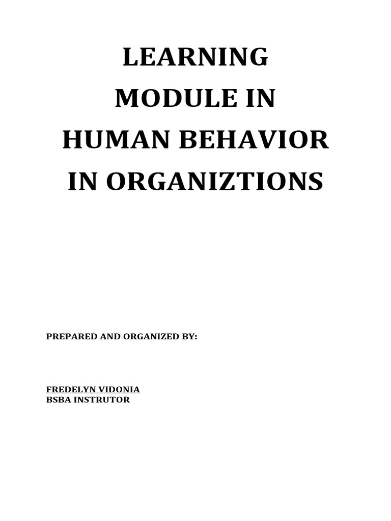 HBO Module For Summer | PDF | Leadership | Motivational