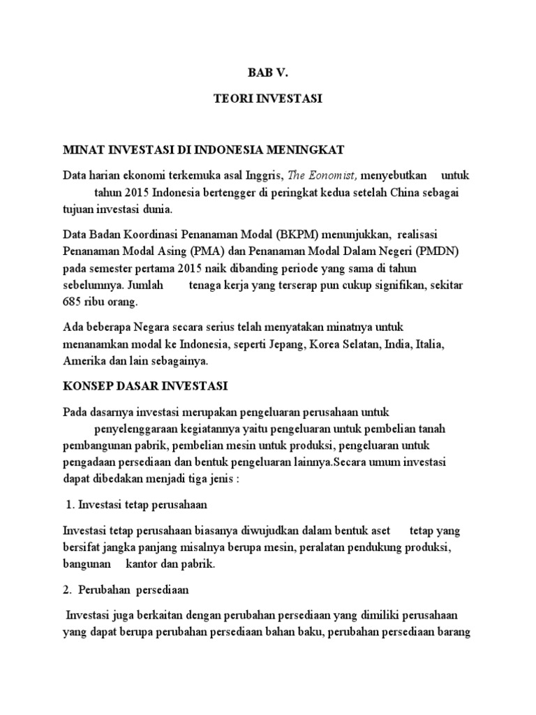 Bab V Makul Eko - Makro Umi | PDF | Pengelolaan Keuangan & Uang