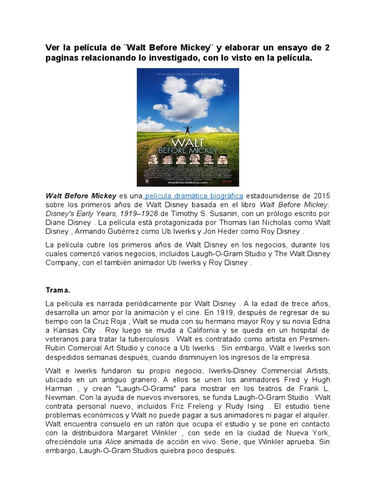 Walt Before Mickey | PDF | Walt Disney