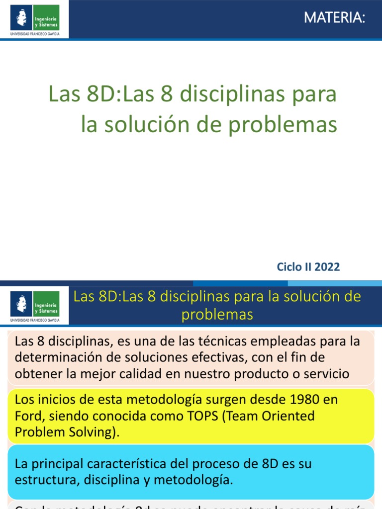 8 Diciplinas | PDF | Calidad (comercial)