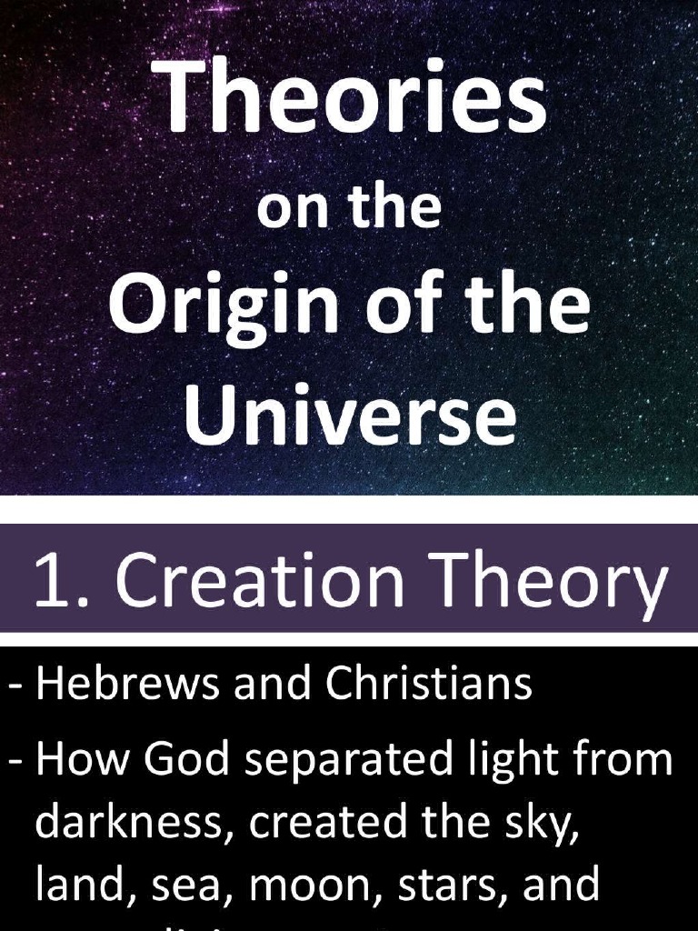 Theories On The Origin of The Universe 127615602 | PDF