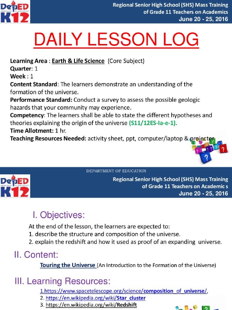 Grade 11 Earth Life Science Lesson 1 | PDF