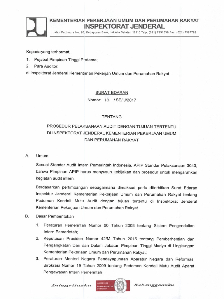 1647576505SE IRJEN 12-SE-IJ-2017 Prosedur ADTT | PDF